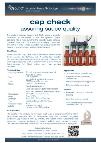 Data sheet dsound® connection technology - ds automation gmbh - PDF ...