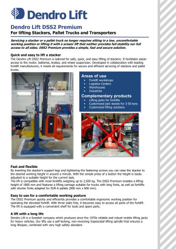 All Dendro Lift AB catalogs and technical brochures