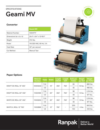 All Ranpak BV catalogs and technical brochures