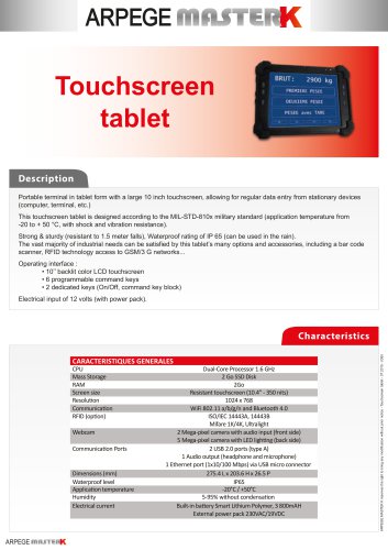 All ARPEGE MASTER K catalogs and technical brochures