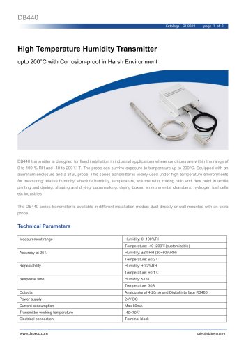 All DABECO Co.,Ltd catalogs and technical brochures