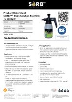 Product Data Sheet SORB®XT Stain Solution Pro ECO, 1L Sprayer - Allegro ...