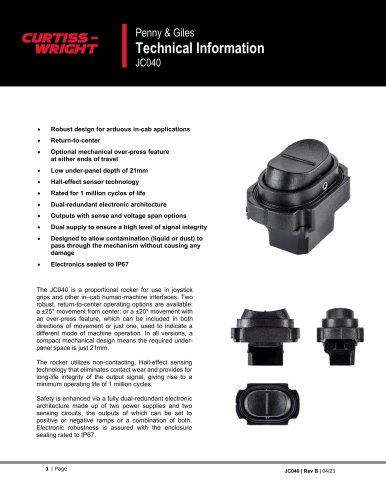 All CURTISS-WRIGHT INDUSTRIAL DIVISION catalogs and technical brochures