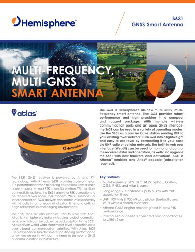 MULTI-FREQUENCY, MULTI-GNSS ANTENNA - Hemisphere GNSS - PDF Catalogs | Technical Documentation ...