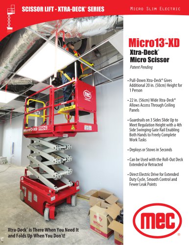 All MEC AERIAL WORK PLATFORMS catalogs and technical brochures