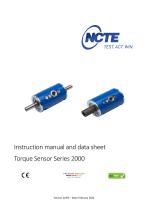 Sensor de torque estático - 7000 - NCTE AG - dinâmico / 4–20 mA / 0–10 V