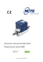 Sensor de torque estático - 4000 - NCTE AG - dinâmico / 4–20 mA / 0–10 V