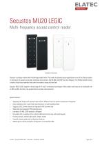 Secustos MU20 LEGIC - ELATEC - PDF Catalogs | Technical Documentation | Brochure
