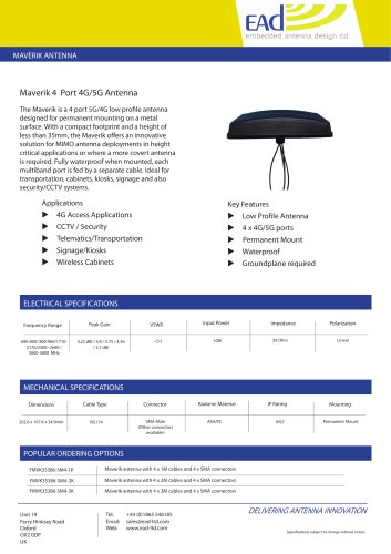 All EAD Embedded Antenna Design Ltd catalogs and technical brochures