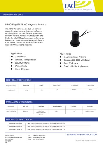 All EAD Embedded Antenna Design Ltd catalogs and technical brochures