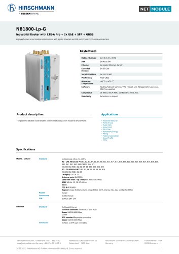 All Net module catalogs and technical brochures