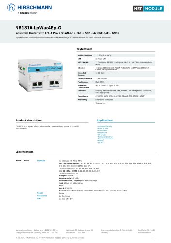 All Net module catalogs and technical brochures