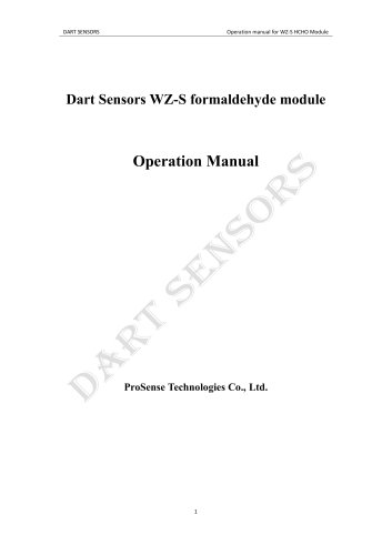 All ShenZhen ProSense Technologies Co., Ltd. catalogs and technical ...