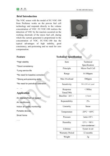 FC-VOC-5VOCSensor - ShenZhen ProSense Technologies Co., Ltd. - PDF ...