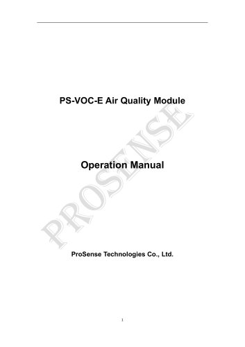 All ShenZhen ProSense Technologies Co., Ltd. catalogs and technical brochures