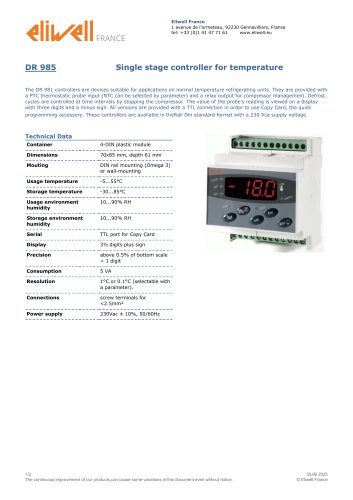 Programmable controllers - ELIWELL - PDF Catalogs | Technical Documentation | Brochure