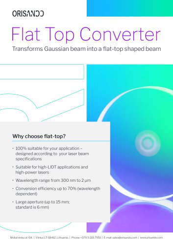Flat Top Converter - WOPHOTONICS - PDF Catalogs | Technical Documentation | Brochure