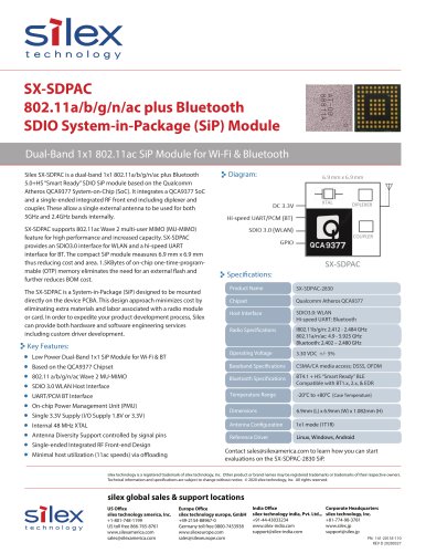 All Silex technology, Inc. catalogs and technical brochures