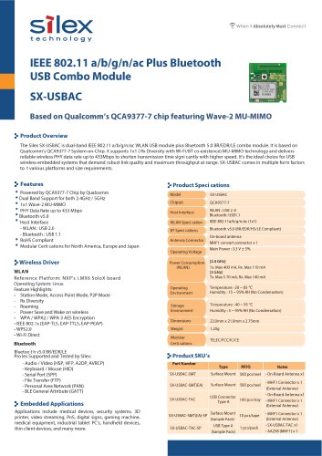 All Silex technology, Inc. catalogs and technical brochures