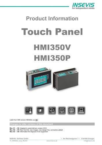 Todos os catálogos e folhetos técnicos INSEVIS Vertriebs GmbH