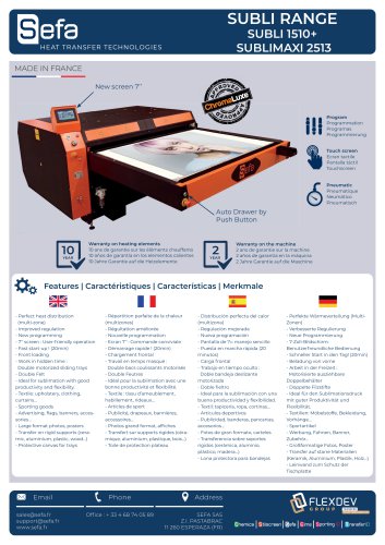 All SEFA catalogs and technical brochures