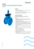 Gate valve - 4060E3 - Hawle - with handwheel / for water / double-flange