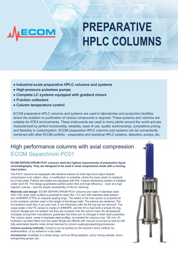 ANALYTICAL AND PREPARATIVE CHROMATOGRAPHY COLUMNS - ECOM - PDF Catalogs | Technical ...