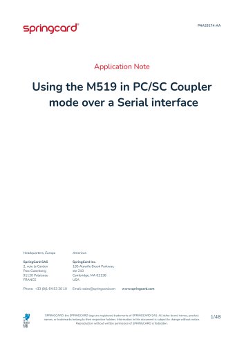 All SPRINGCARD catalogs and technical brochures