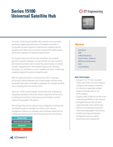 All ST Engineering iDirect catalogs and technical brochures