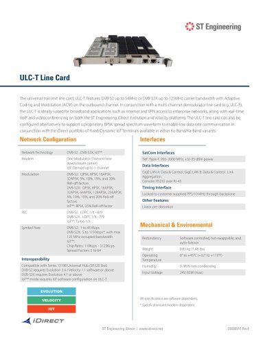 All ST Engineering iDirect catalogs and technical brochures