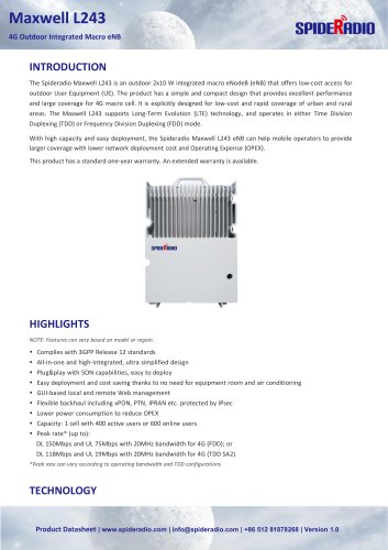 Maxwell L452 - Suzhou Spideradio Telecommunication Technology Co. LTD ...