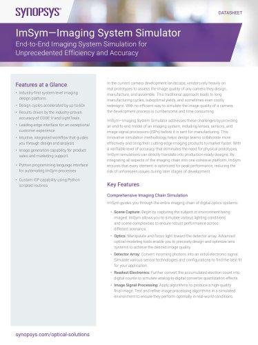 All Synopsys, Inc. catalogs and technical brochures