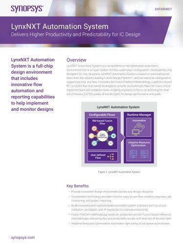 All Synopsys, Inc. catalogs and technical brochures