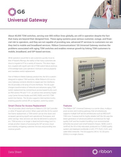 Line Access Gateway - Ribbon Communications Operating Company, Inc. - PDF Catalogs | Technical ...