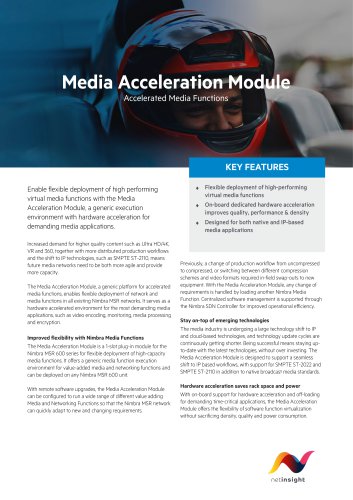 Media Acceleration Module - Net Insight AB - PDF Catalogs | Technical ...