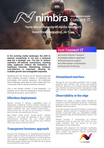 NIMBRA 143 - Net Insight AB - PDF Catalogs | Technical Documentation | Brochure