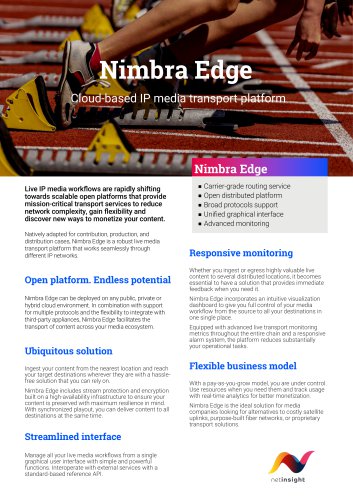 NIMBRA 143 - Net Insight AB - PDF Catalogs | Technical Documentation ...