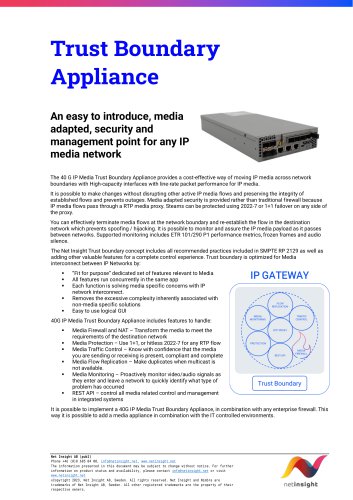 NIMBRA 143 - Net Insight AB - PDF Catalogs | Technical Documentation ...