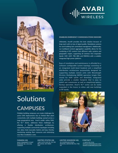 All Avari Wireless catalogs and technical brochures