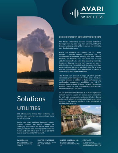 Solutions Overview - Avari Wireless - PDF Catalogs | Technical Documentation | Brochure