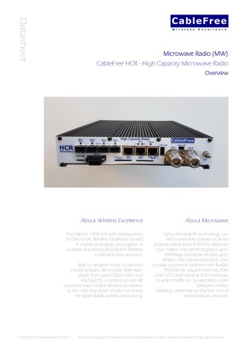 All Wireless Excellence catalogs and technical brochures