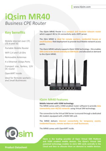 All IQsim - SPARK TECHNOLOGY catalogs and technical brochures