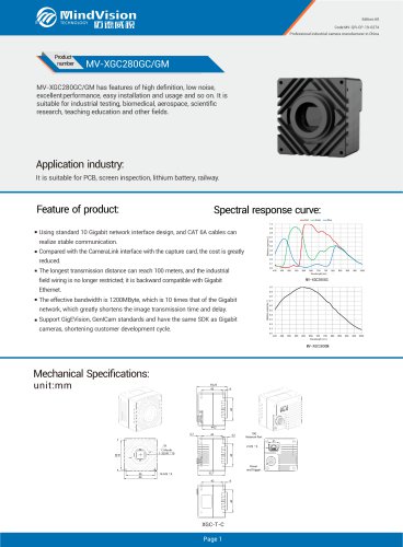 MV-XGLC83BM-T4-90 High-Speed Line Scan Camera with Advanced Vision ...