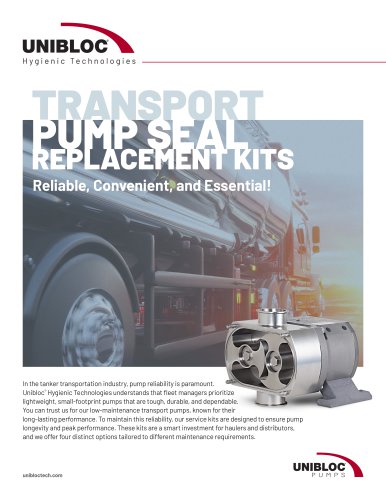 All Unibloc Hygienic Technologies catalogs and technical brochures