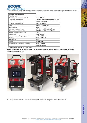 All ECOFIL, spol. s r.o. catalogs and technical brochures