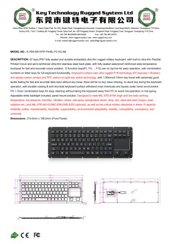 All Key Technology Rugged System Limited catalogs and technical brochures