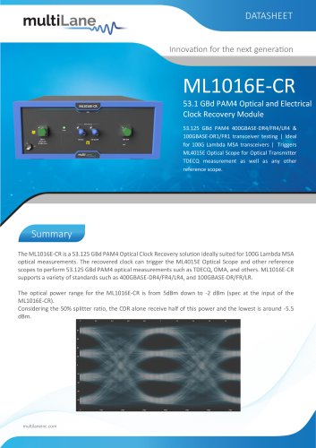 All MultiLane catalogs and technical brochures