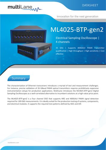 All MultiLane catalogs and technical brochures