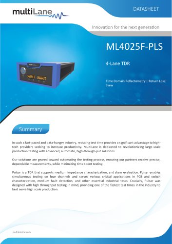 All MultiLane catalogs and technical brochures