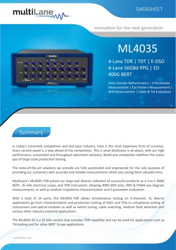 All MultiLane catalogs and technical brochures